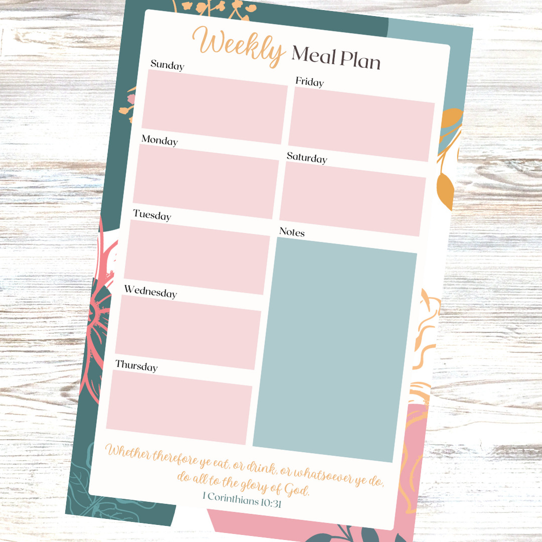 Weekly Meal Plan Notepads - Crystal L. Ratcliff